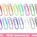 Rainbow Paper Clip Clipart, Paper Clip Clipart, Planner Graphics ...