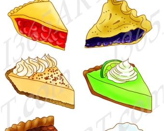 Thanksgiving Pie PNG Watercolor Bundle Thanksgiving Clipart - Etsy