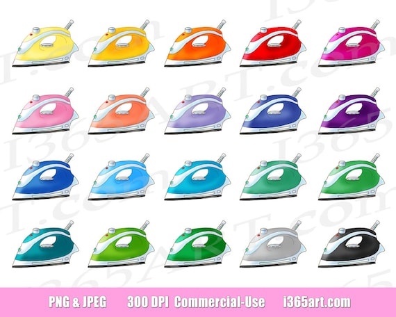 Iron Clipart Ironing Clip Art Clothes Iron Clipart Laundry | Etsy