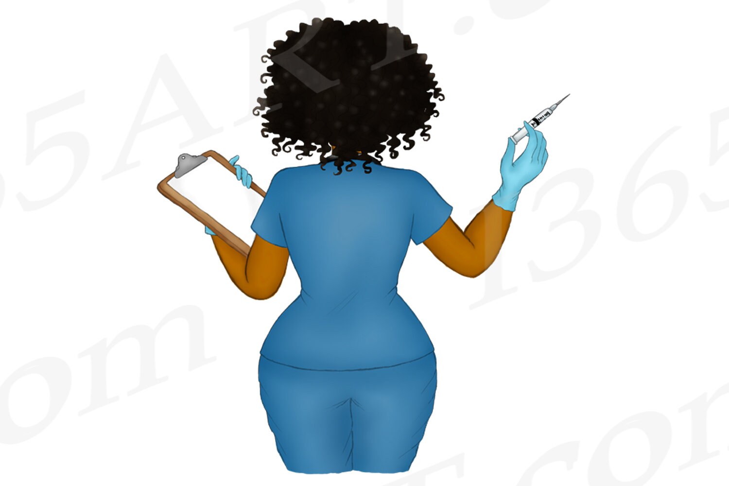 Nurse Clipart Black Nurse Clipart RN Clipart Black Woman - Etsy