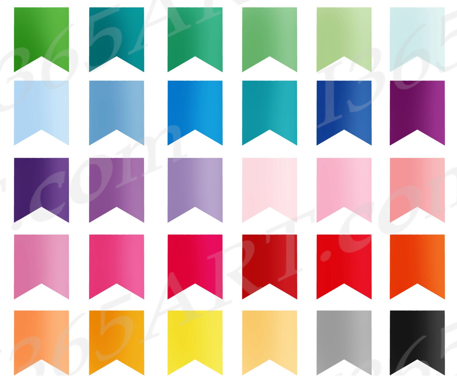 Bunting Flags Clipart, Bunting Clip Art, Colorful Flags, Banner Flags ...