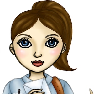 Mail Woman Clipart, Planner Stickers, Commercial Use (PNG Download) - Etsy