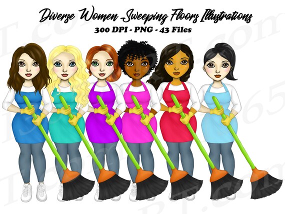 Doing Household Chores Clipart Etsy