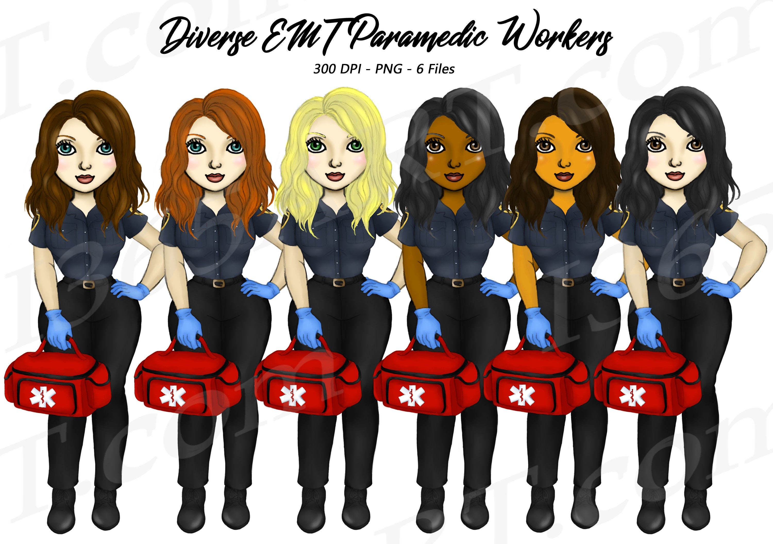 EMT Clipart Paramedic Clipart Medical Worker EMS - Etsy Canada