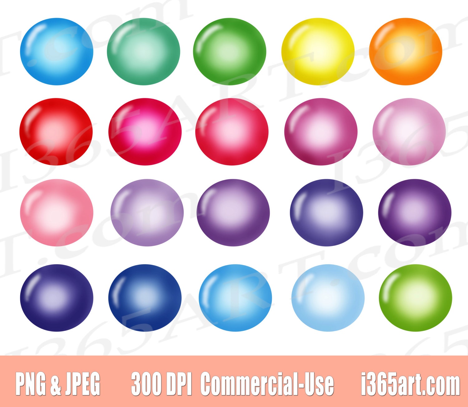 Colourful Bubbles Clip Art