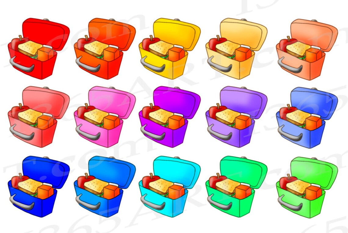 Lunch Box Clipart, Lunchbox Clip Art, School Lunches, Children's ...