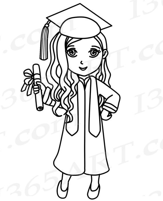 Graduates Clip Art Black And White Clipart