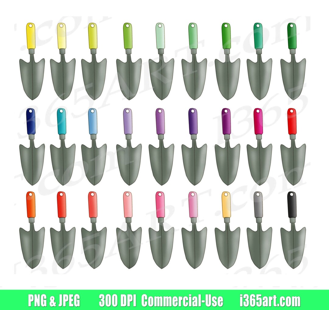 Buy 3 Get 1 Free Garden Shovel Clipart, Gardening Shovel Clip Art ...