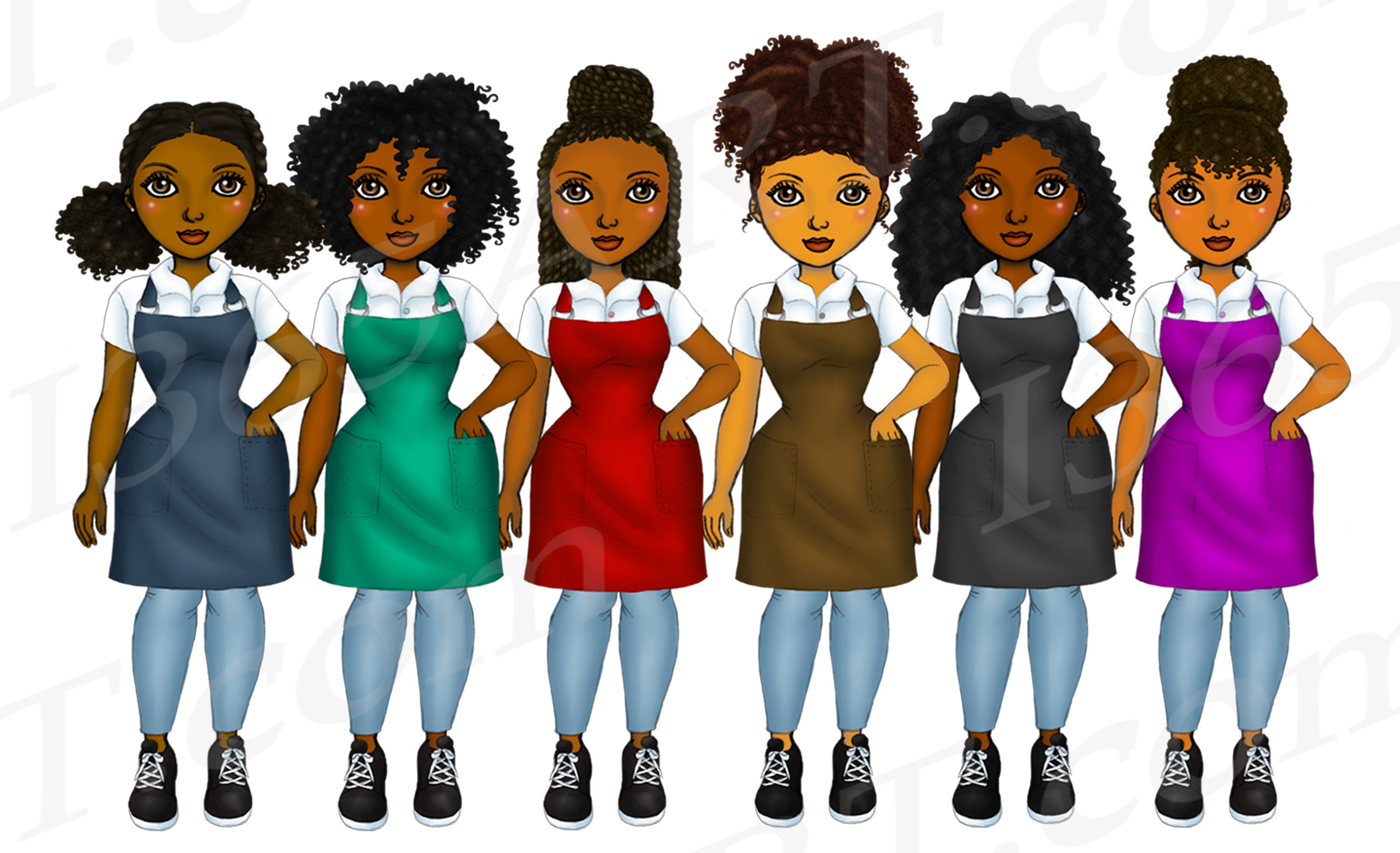 Grocery Store Clerks Clipart Store Clerk Essential Workers | Etsy