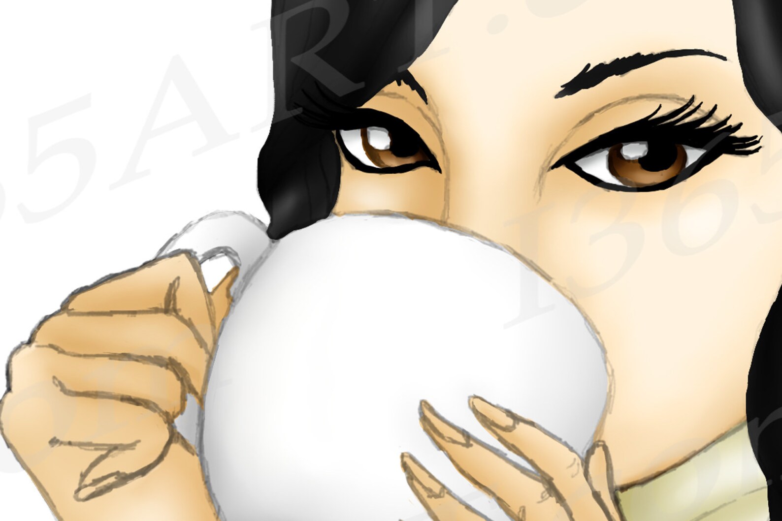 Fall Tea Sipping Girls Clipart Fall Girl Clipart Fall - Etsy