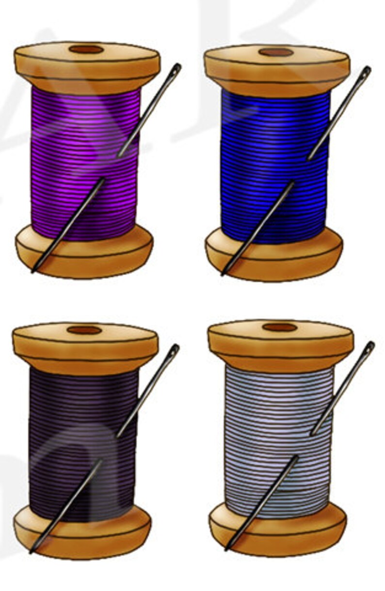 Sewing Clip Art Sewing Graphics Needle and Thread Clipart - Etsy