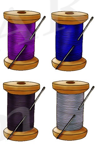 Sewing Clip Art Sewing Graphics Needle and Thread Clipart - Etsy