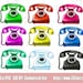Retro Telephone Clipart, Telephone Clip Art, Phone Clipart, Rotary ...