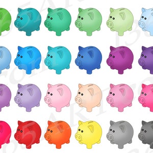 Piggy Bank Clipart, Piggy Bank Clip Art, Money Saving, Coin Cash ...