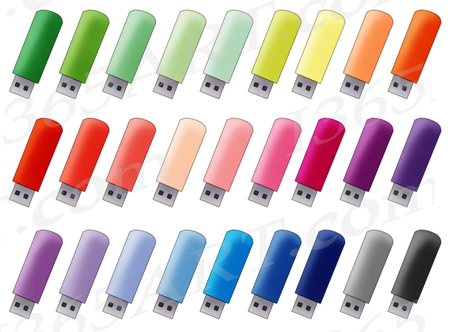 Flash Drive Clipart USB Clip Art Disk Storage Hard Drive - Etsy