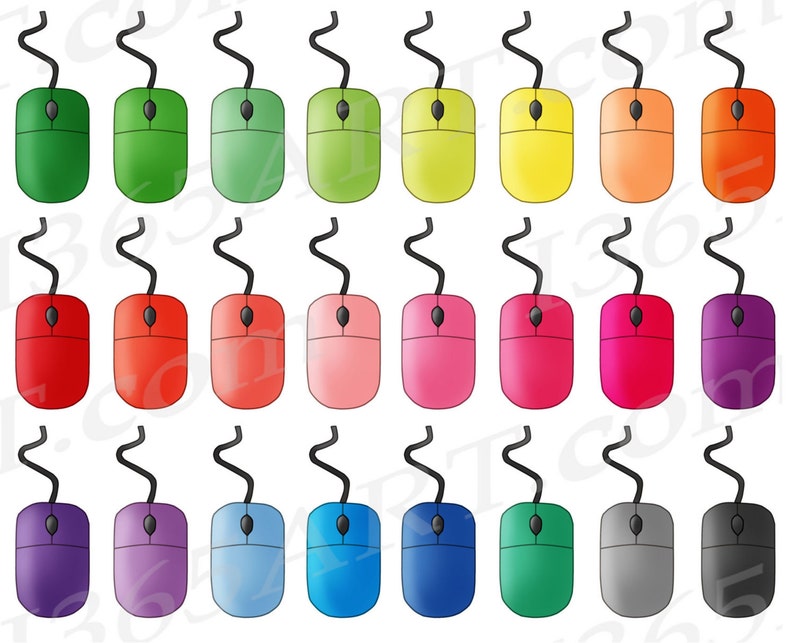 Computer Mouse Clipart Mice Clip Art Desktop Mouse Cursor - Etsy