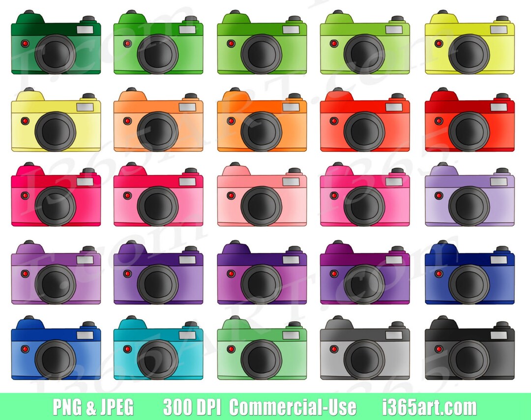 Buy 3 Get 1 Free Camera Clipart, Photography Clip Art, Retro Vintage ...