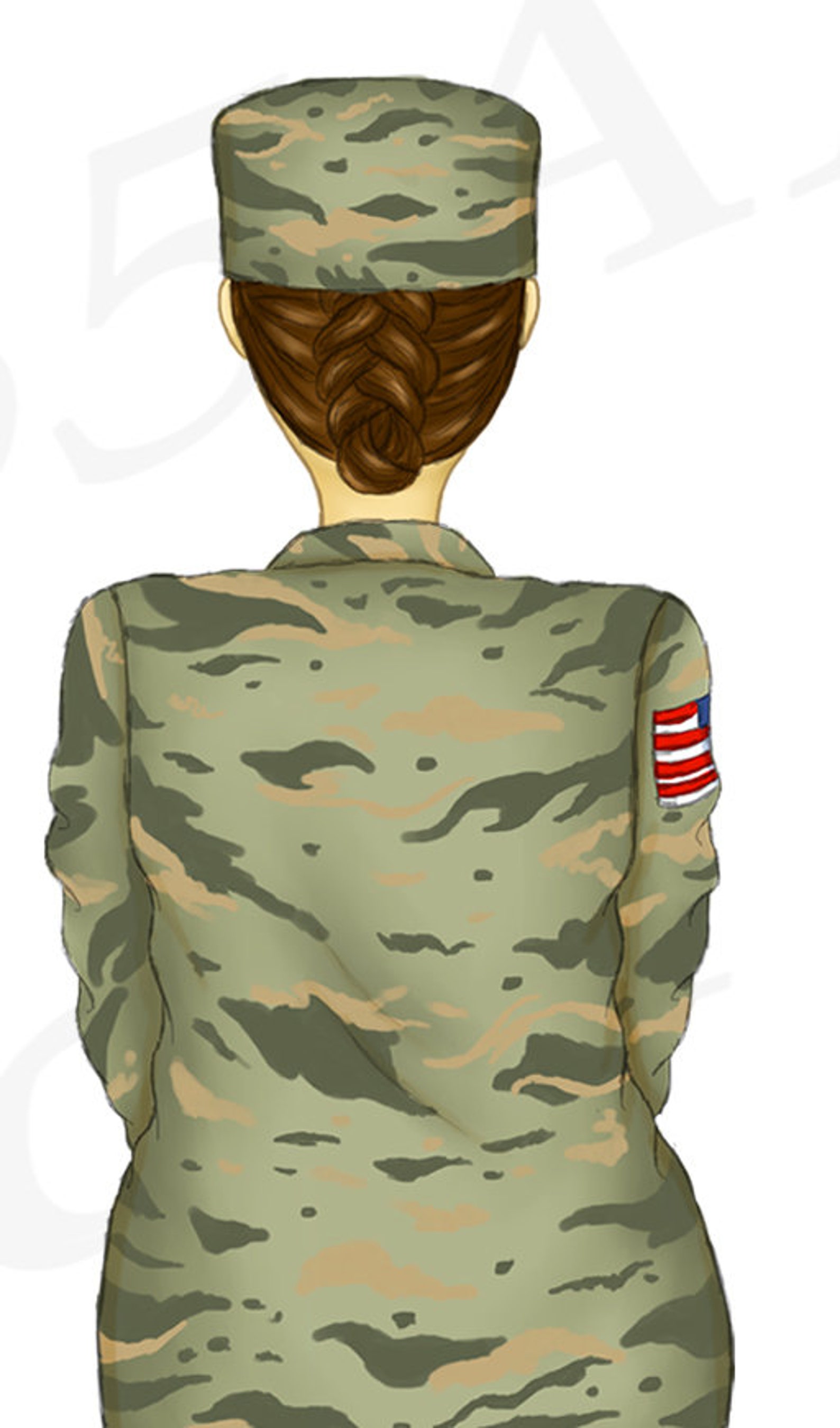 Military Woman Clipart, Army Clipart, Independence, Memorial Day ...