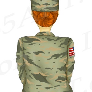 Ginger Military Woman Clipart, Army, Independence, Memorial Day ...
