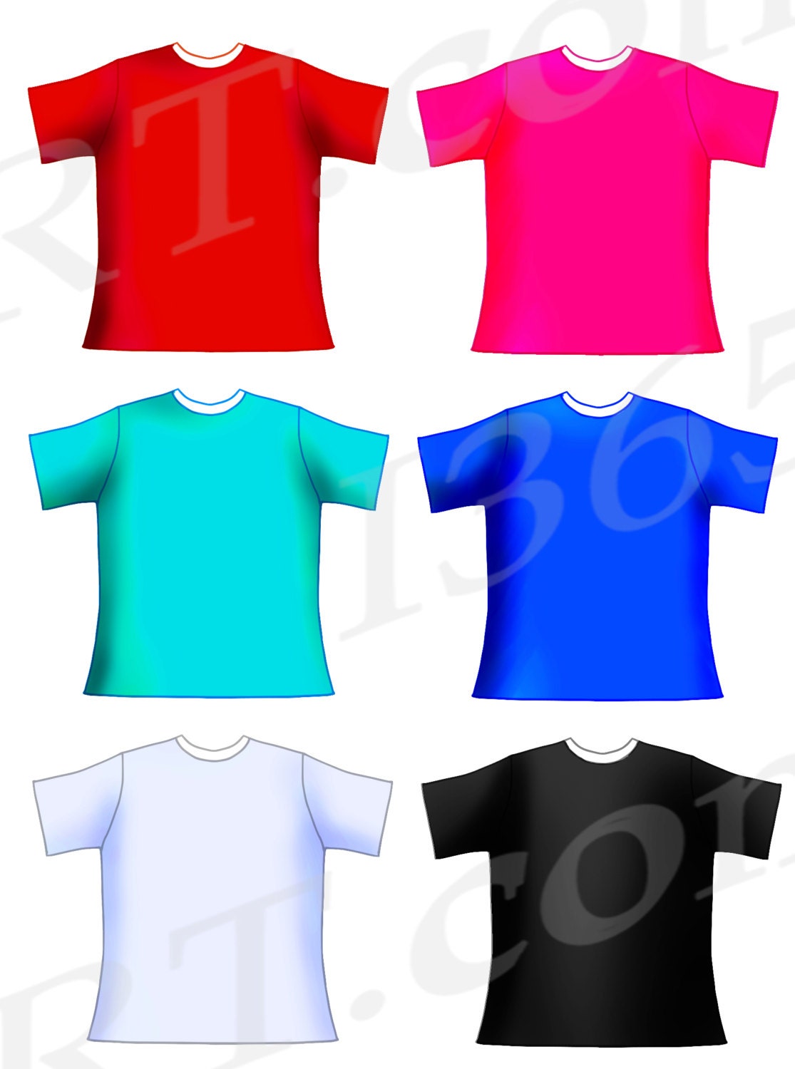 Buy 3 Get 1 Free T-shirt Clipart Shirt Clipart Set Shirt - Etsy