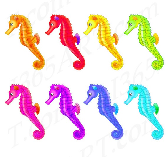 Sea Horse Clipart, Sea Horse clip art, Sea life clipart, Fish Clipart ...