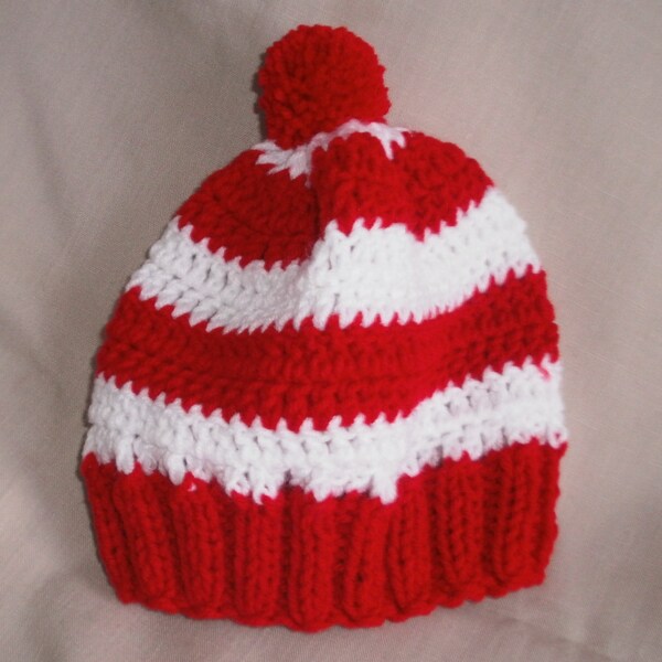 Striped Knit Hat - Etsy