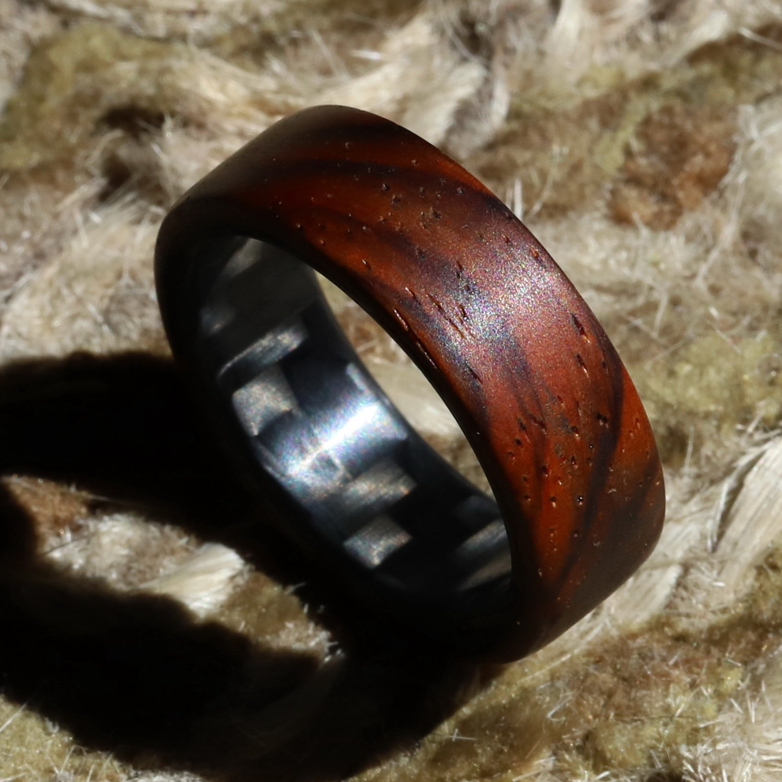 Cocobolo Wood Ring. Men's Wood Wedding Ring- El Jefe - Etsy
