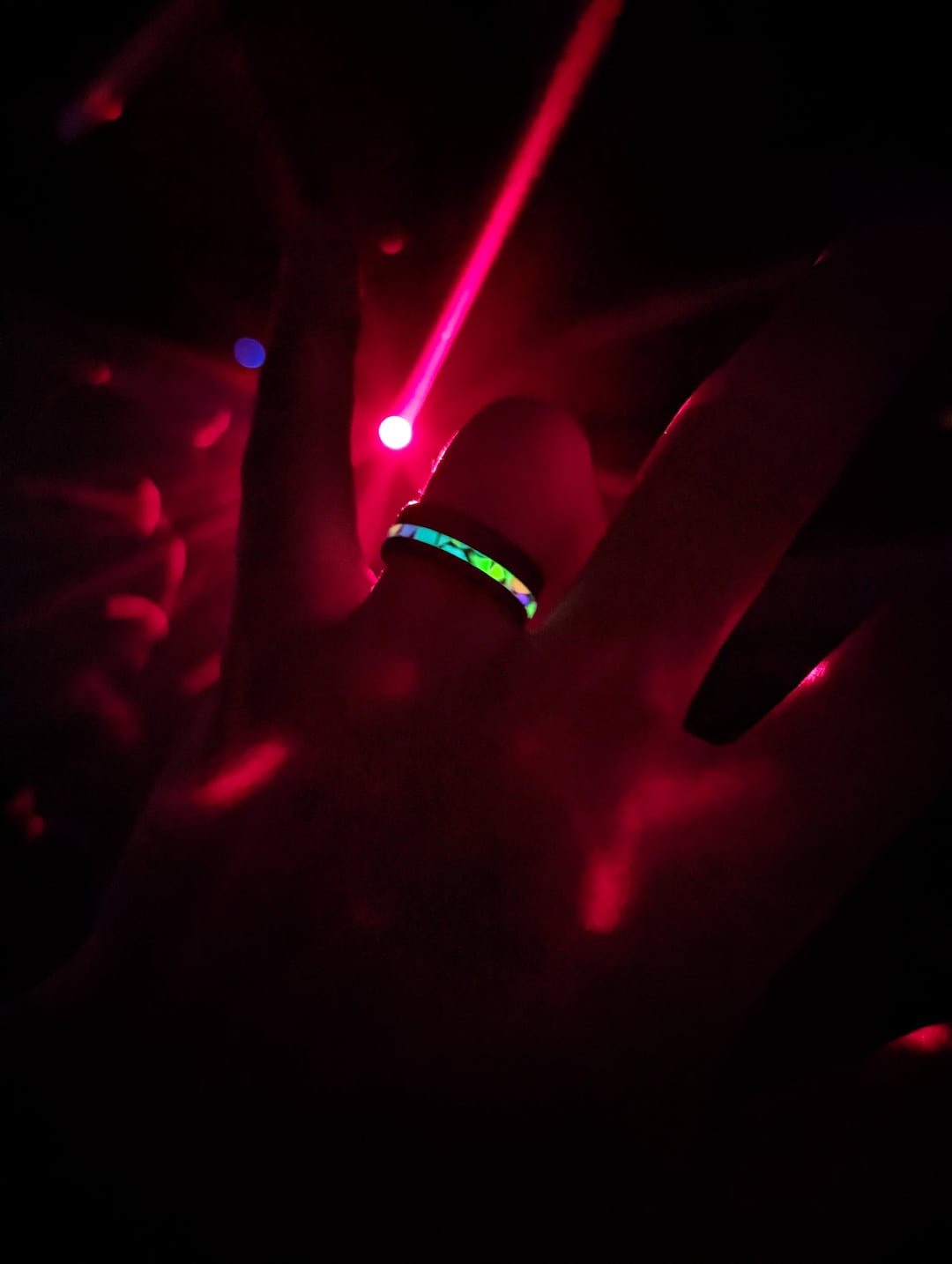 Glow Wedding Ring, Carbon Fiber Glow Ring, Colorful Resin Rings for Men ...