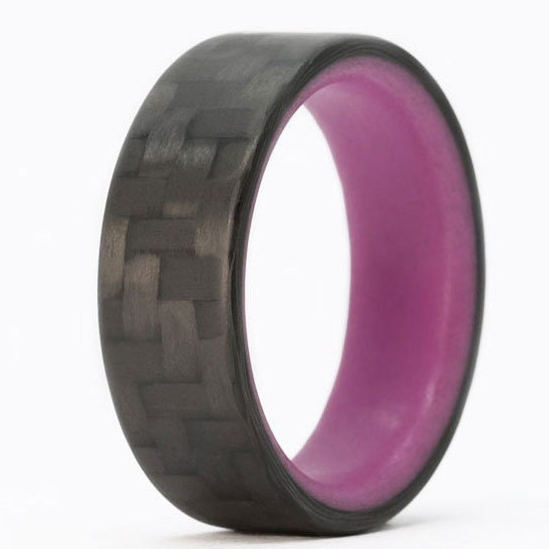 Carbon Fiber Glow Ring. Purple Glow Ring- the Purple Racer - Etsy
