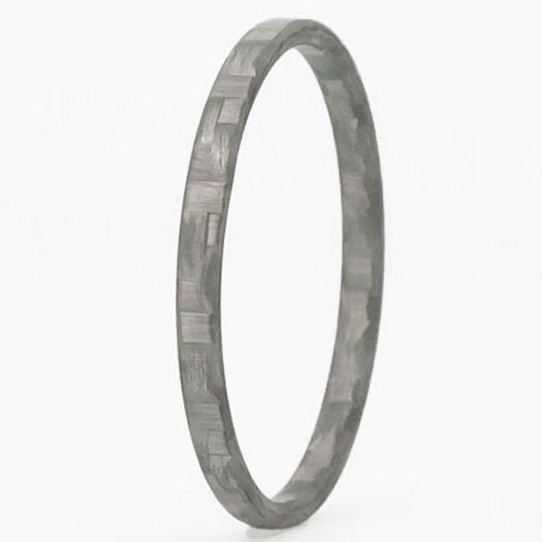 Minimalist Ring, Non-conductive Ring, Stackable Ring, Fiberglass Silver ...