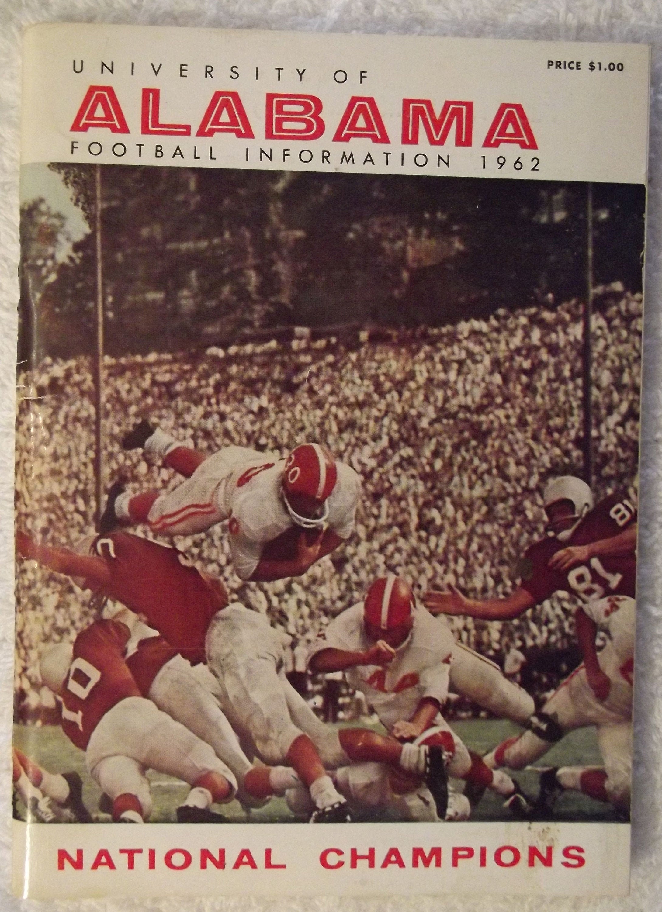 University of Alabama 1962 Football Media Guide cover Damage - Etsy