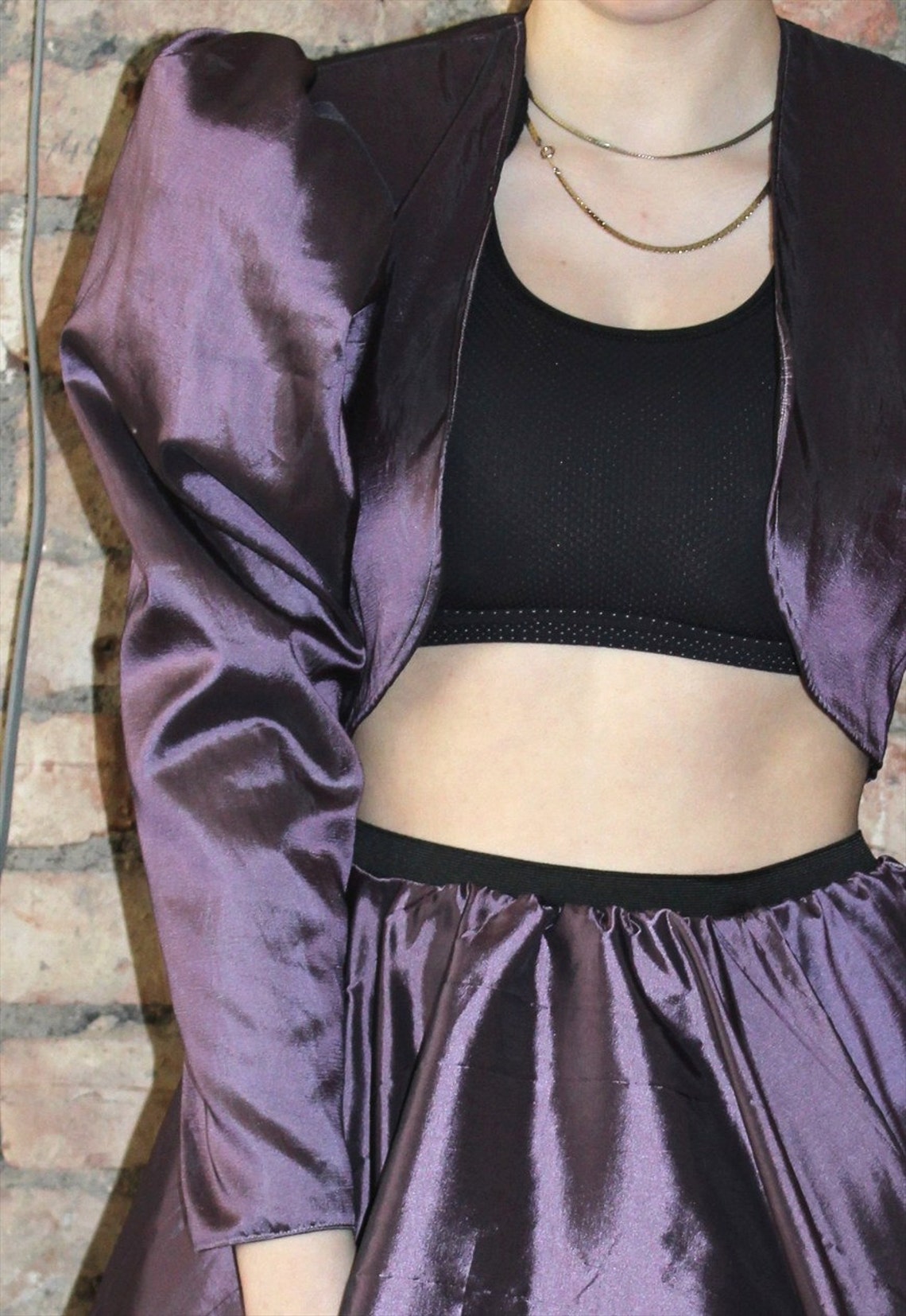 Pretty Disturbia 80s Style Two Piece Co-ords Puffed Skater - Etsy