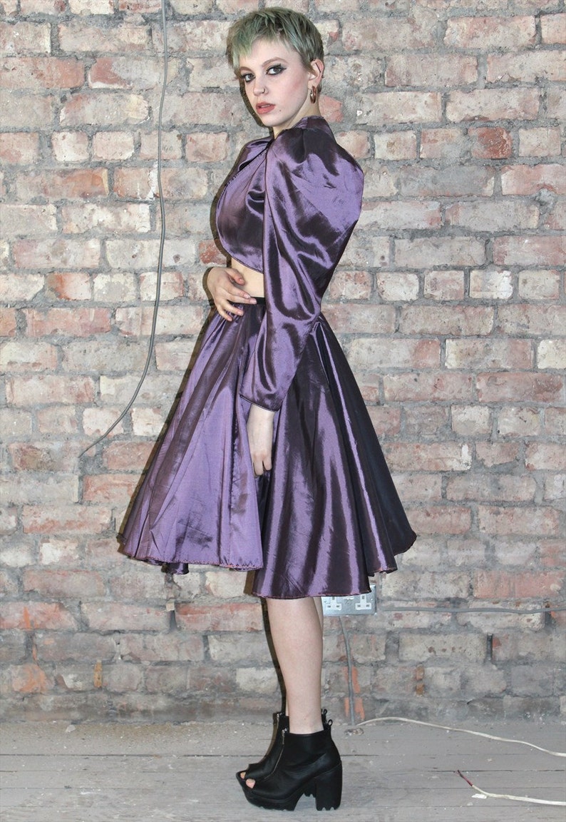 Pretty Disturbia 80s Style Two Piece Co-ords Puffed Skater - Etsy