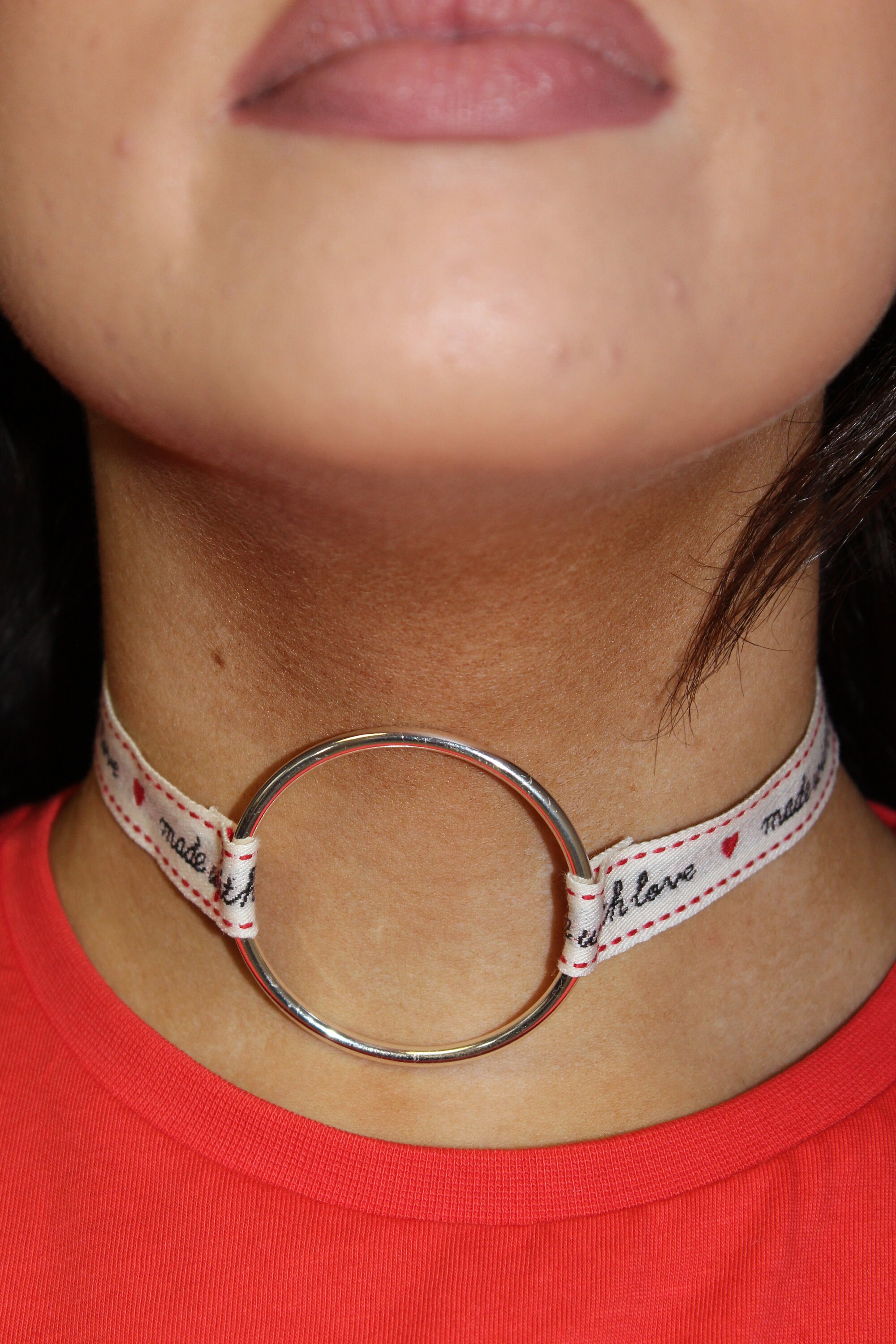 Pretty Disturbia Handmade Metal Hoop Choker Necklace | Etsy