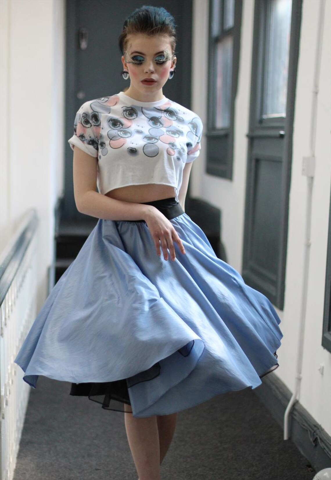 Pretty Disturbia Baby Blue Taffeta Full-circle 1950's - Etsy