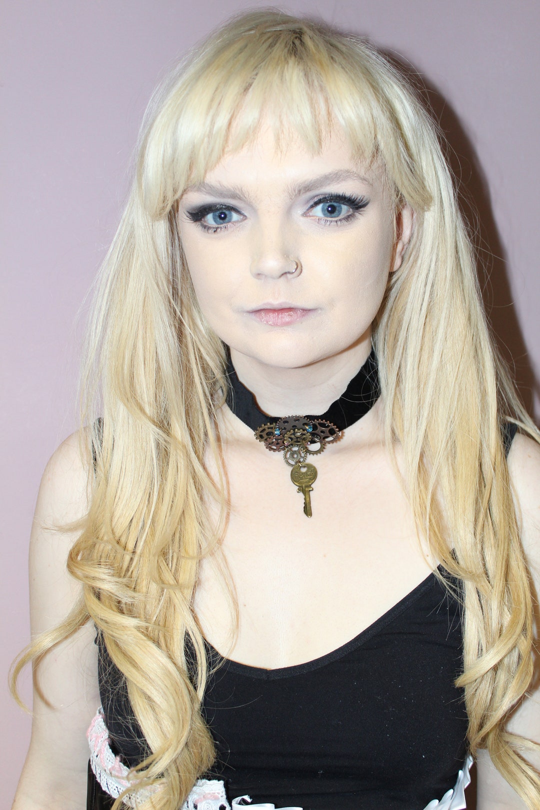 Pretty Disturbia Victoriana Style Black Lace Statement Choker Necklace ...