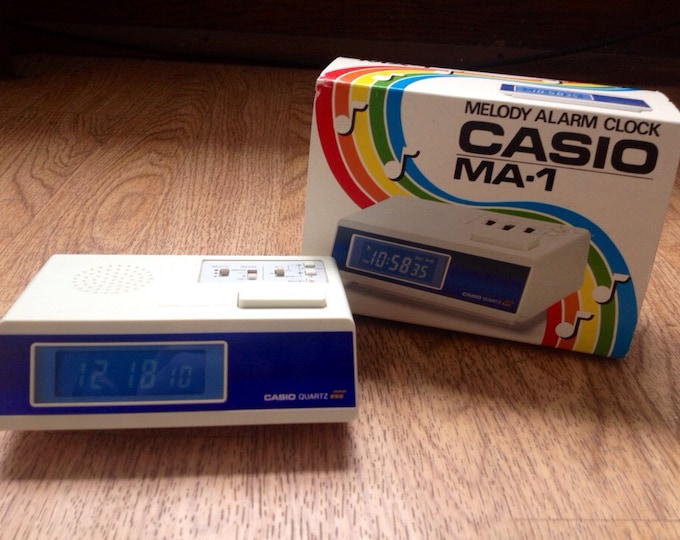 1980's Vintage Casio Melody Alarm Clock MA-1, Made in Japan With Box ...