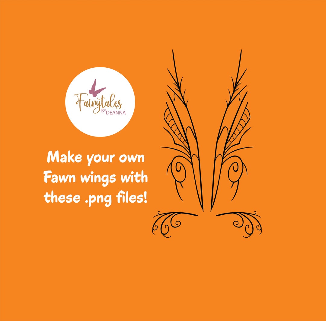 Fawn Wings Vector Art / Fawn Wings Digital Art / Fawn Wings Template ...