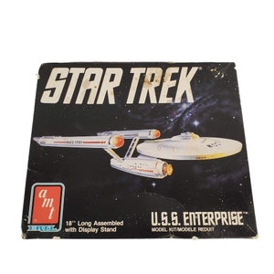 AMT ERTL Star Trek U S S Enterprise Model Kit 6676 Open Complete 18 ...
