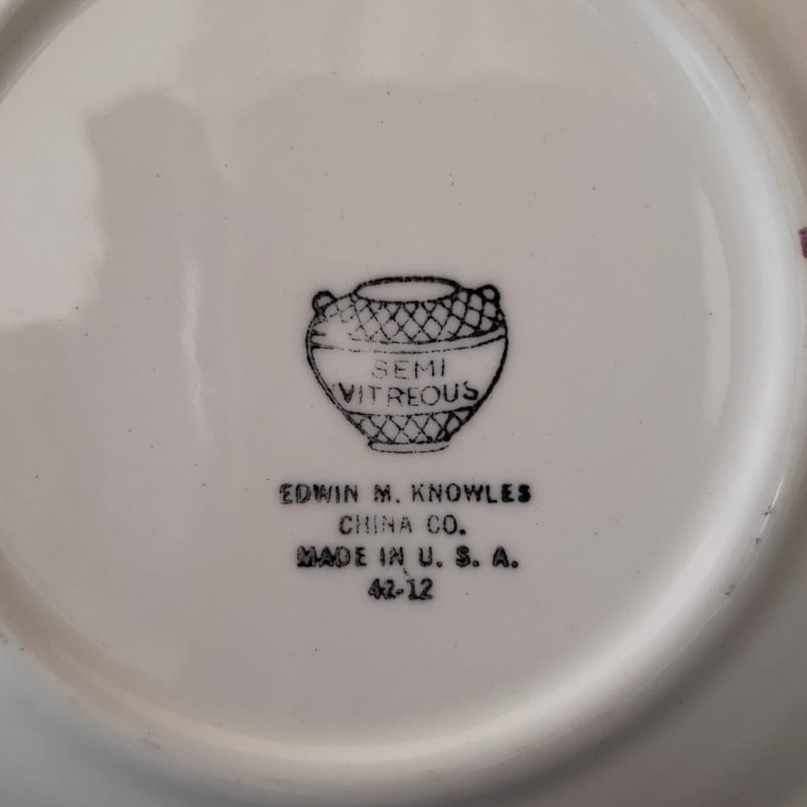 Vintage Edwin M Knowles China Co Semi Vitreous Tea Cup and | Etsy