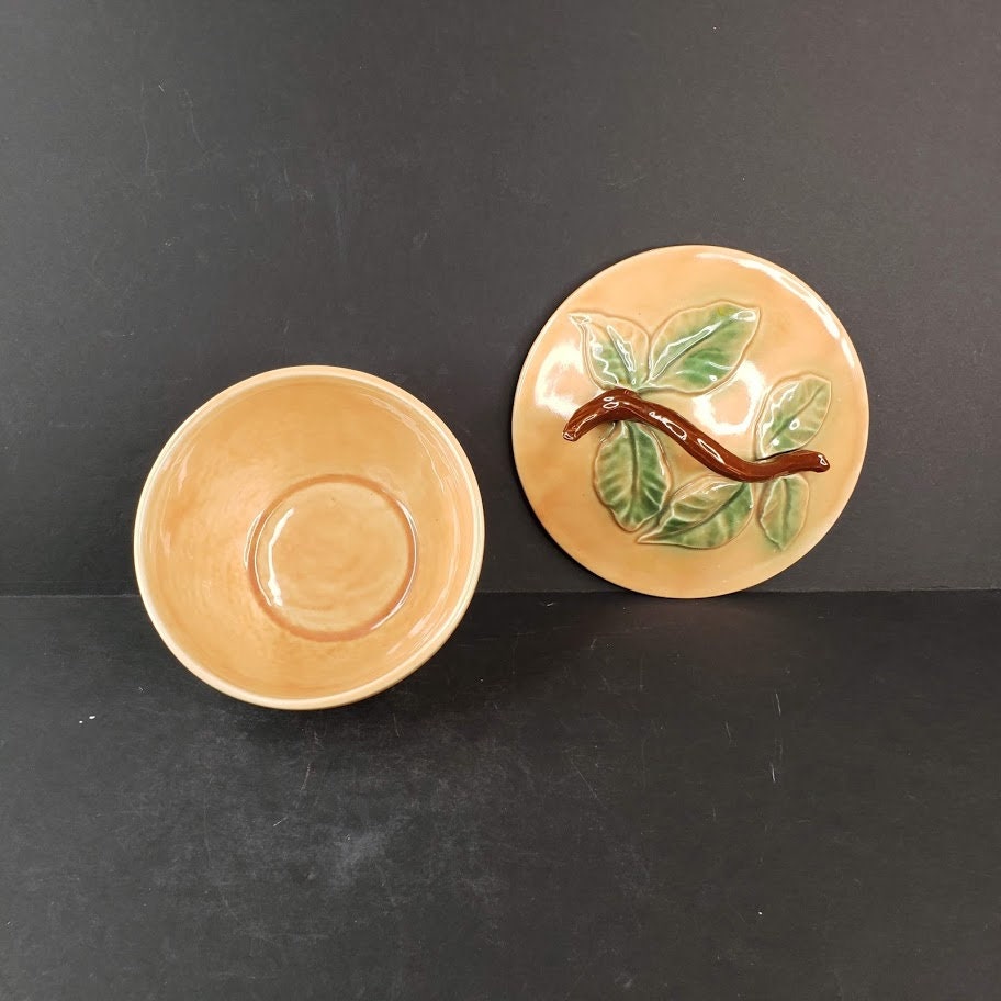 Vintage Belmar of California USA Pottery Covered Dish Peach | Etsy