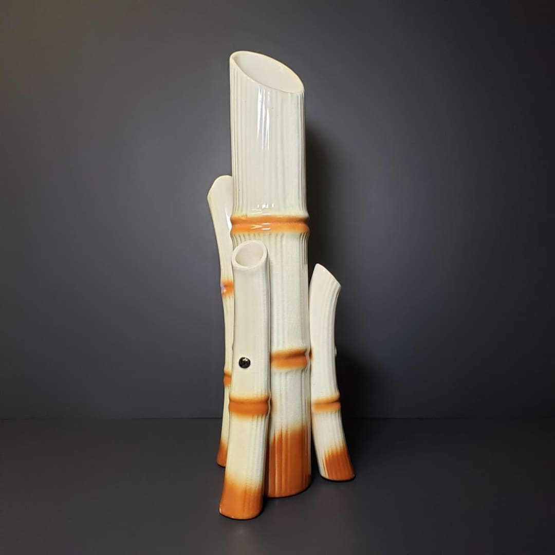 Vintage NIMY Manufacture Imperiale Et Royale Pottery Bamboo Shoot Vase ...