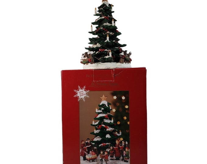 St Nicholas Square Caroling Around Tree Christmas Village Accessory ...