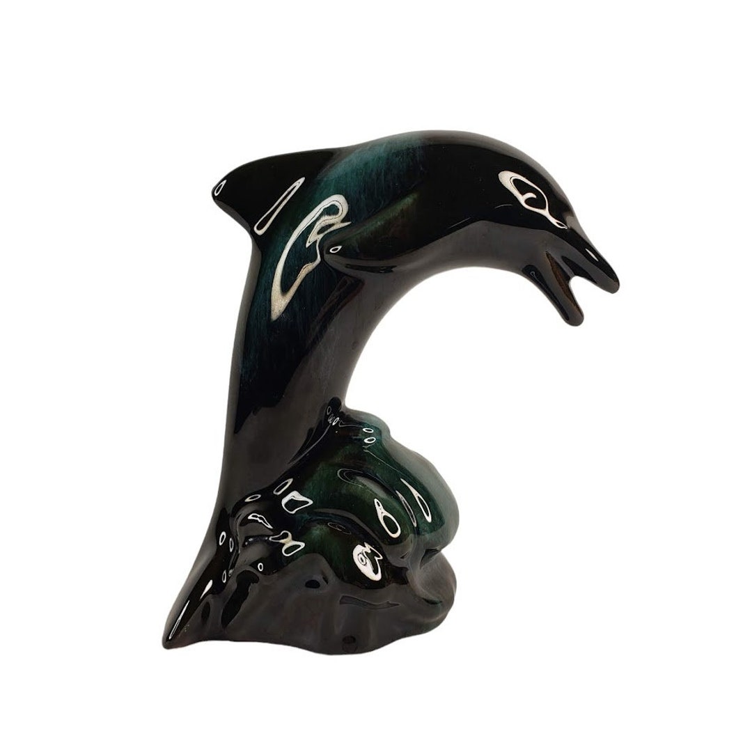 Blue Mountain Pottery Dolphin Figure Reflowing Decorating Glaze Made in ...