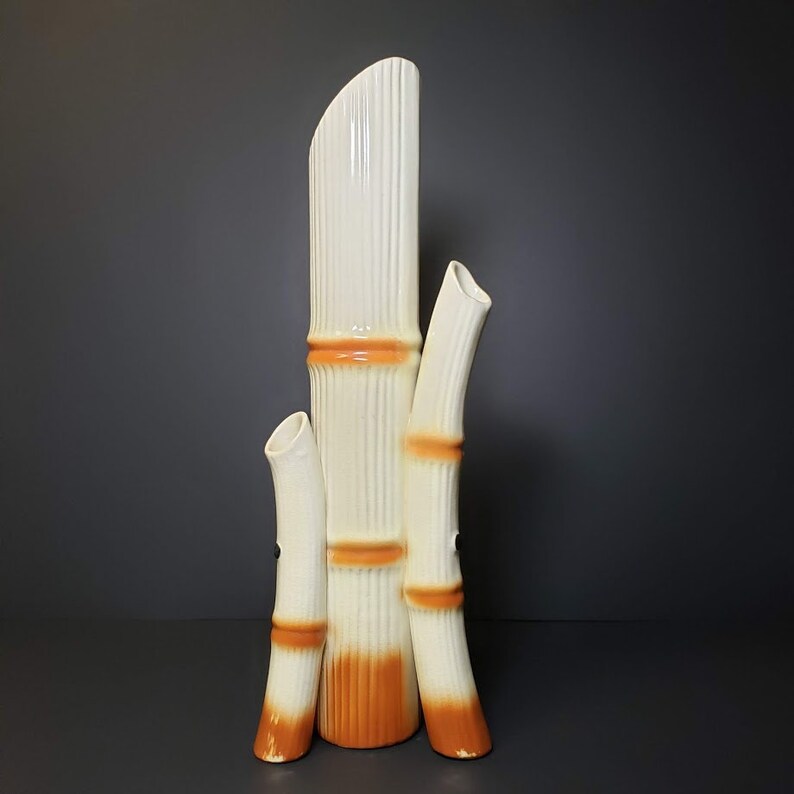 Vintage NIMY Manufacture Imperiale Et Royale Pottery Bamboo Shoot Vase ...