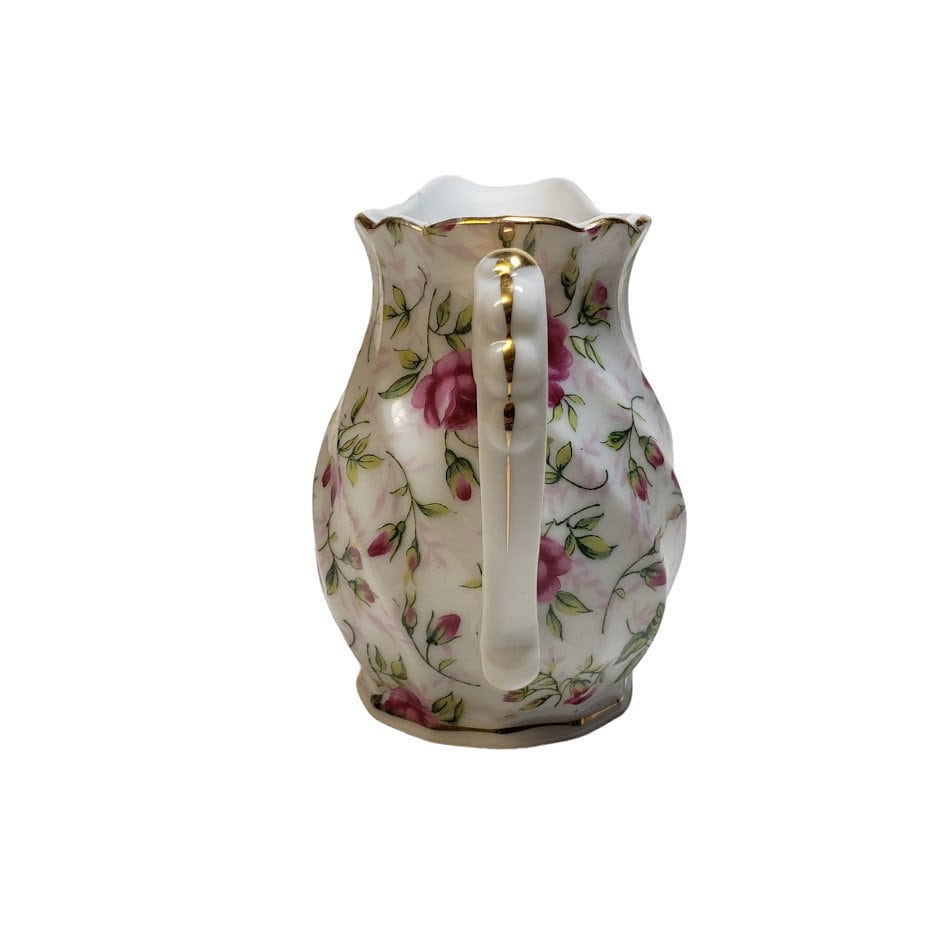 Lefton Rose Chintz Creamer and Sugar Bowl With Lid 912R Vintage ...