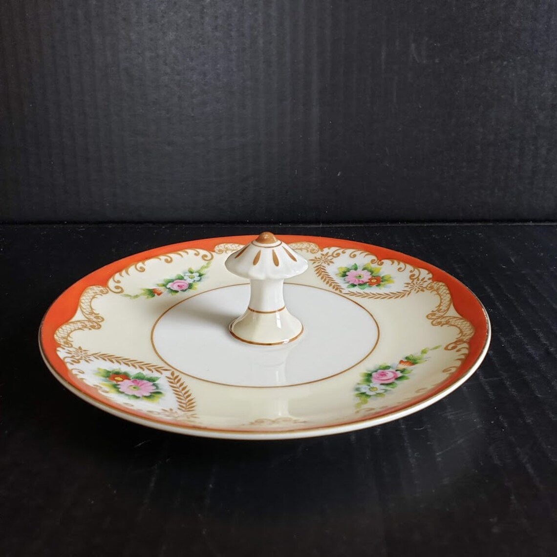 Vintage Noritake Lusterware Candy Nut Dish Single Center Knob | Etsy