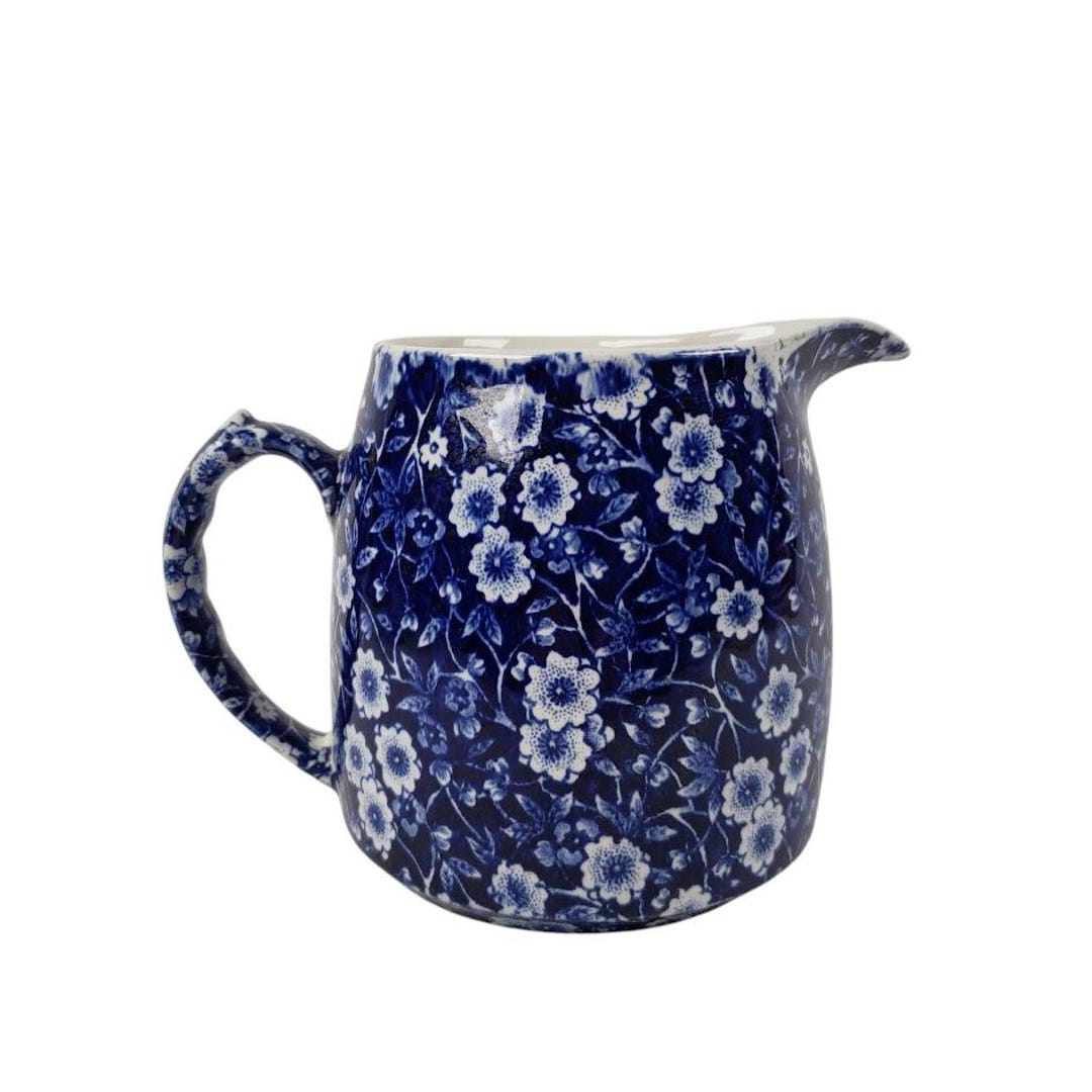 Royal Crownford Calico Milk Jug Pitcher Blue Chintz Made in ...
