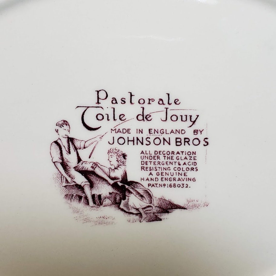 Vintage Johnson Brothers Pastorale Toile De Jouy Serving Etsy