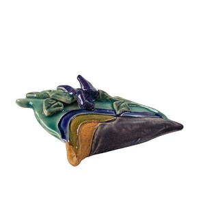 BIONDO Art Pottery Wall Pocket Vase Iris Flower Hand Crafted in ...